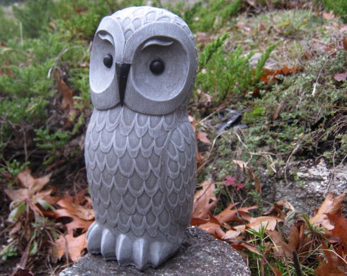 Owl Statue Sculpture Concrete Owl Post Topper Owl Cement - Etsy