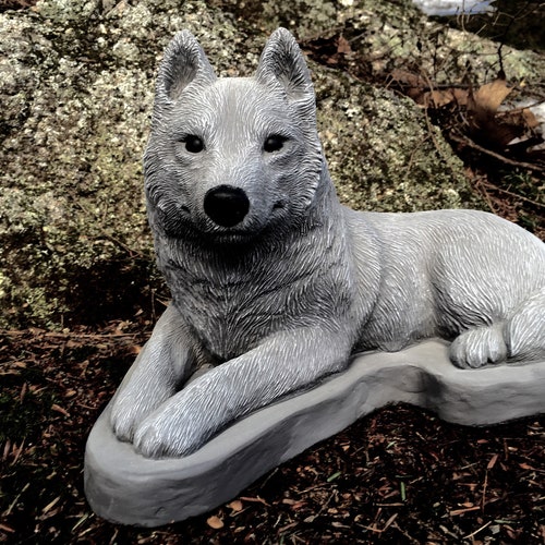 Husky Dog Statue Concrete Husky Statues Garden Statues Pet - Etsy