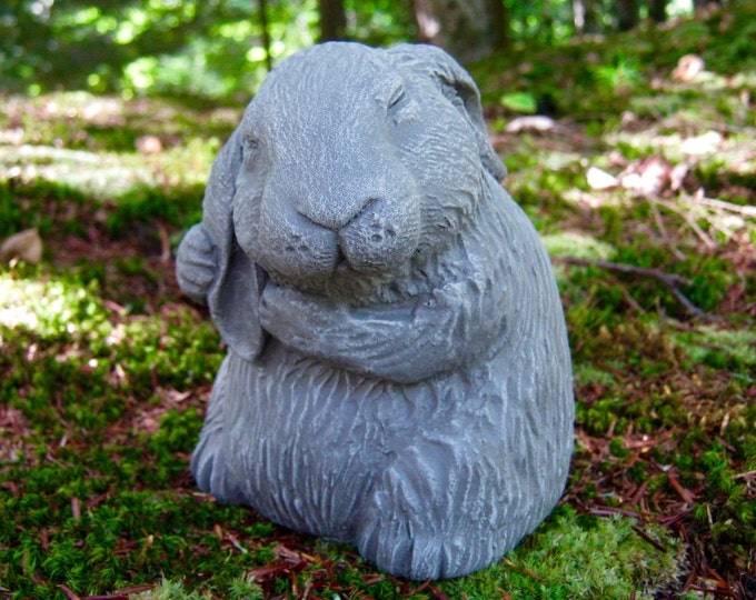 Rabbit Statue, Garden Decor Statue, Bunny Rabbits Statue, Concrete ...