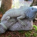 Iguana, Iguana Garden Statue, Reptile Garden Decor, Painted Concrete ...
