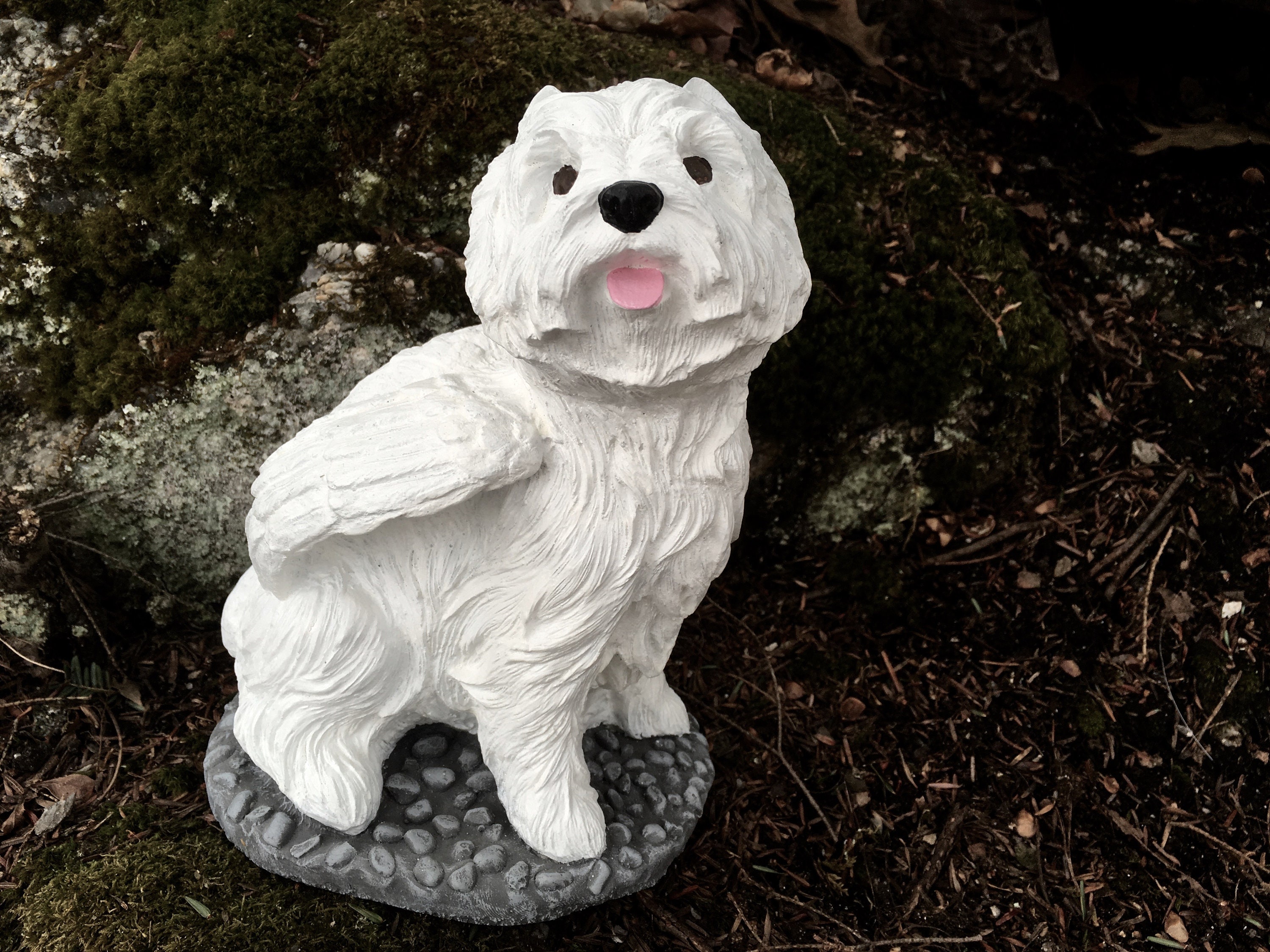 Westie Angel Statue White West Highland Terrier Cement | Etsy