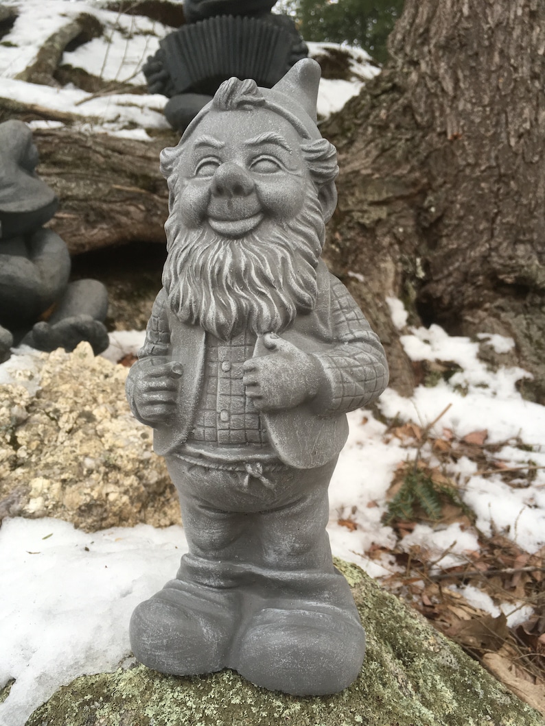 Gnome Named Gneil Painted Concrete Garden Gnomes - Etsy