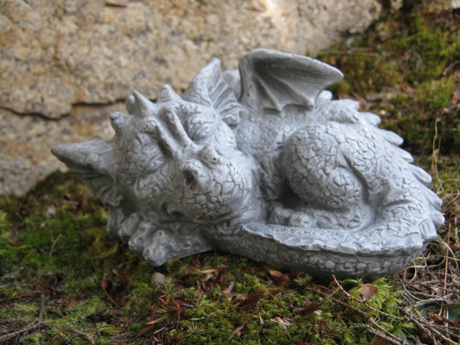 Dragon Statue Concrete Dragon Cement Dragons Garden - Etsy