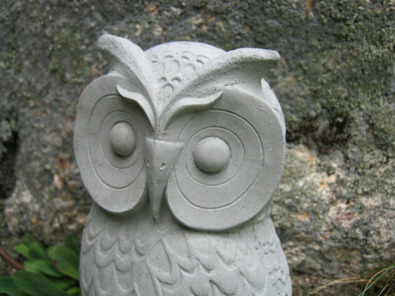 Owl Concrete Garden Owls 10 Inches Cement Owl Owl Figures - Etsy