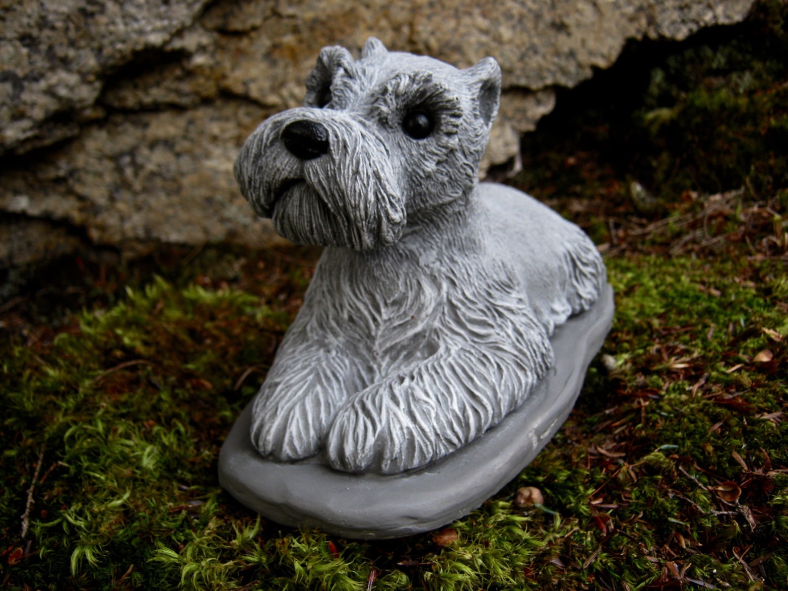 Schnauzer Statue Schnauzer Dogs Concrete Dog Statue Cement - Etsy