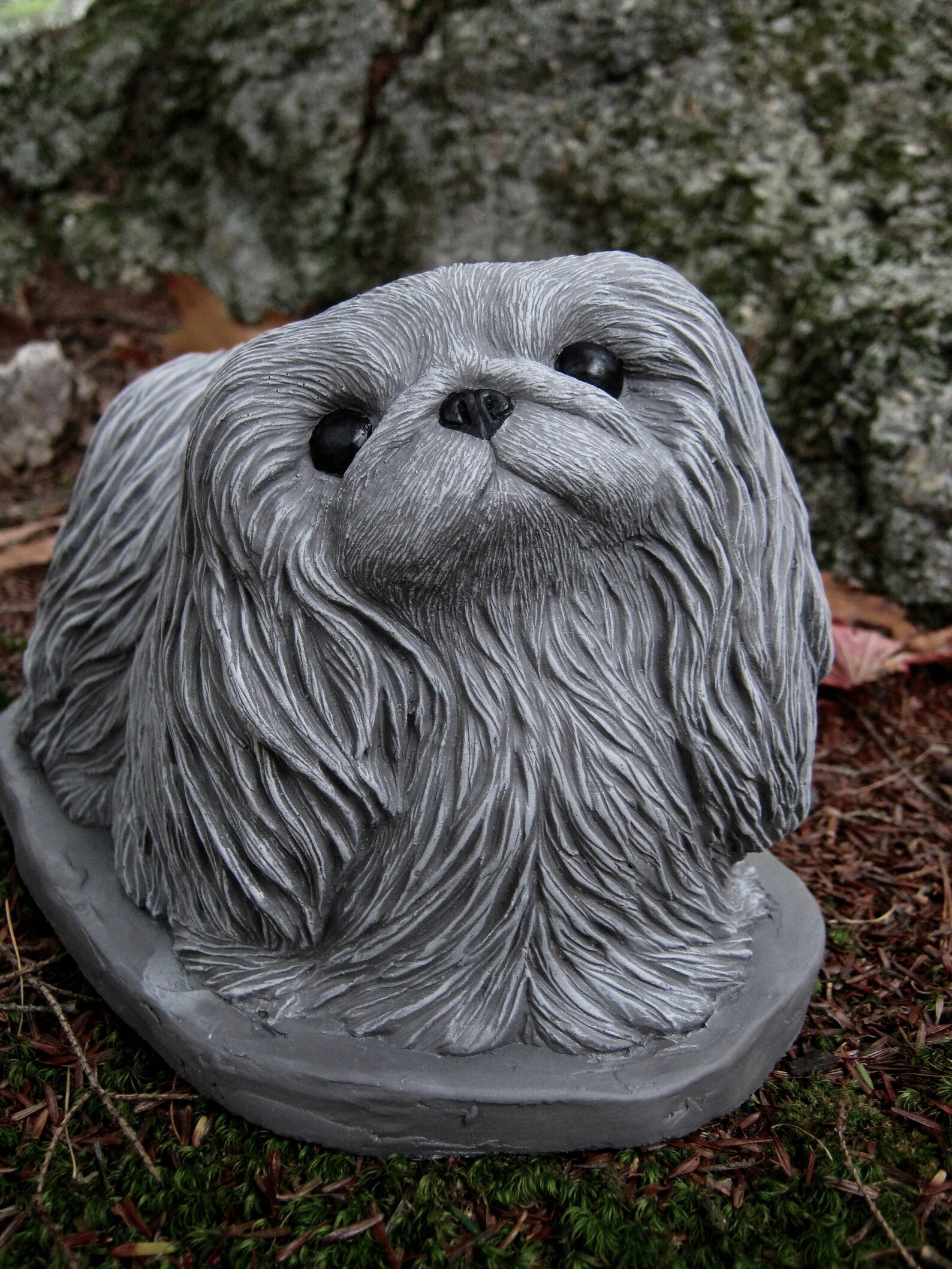 Pekingese Dog Statue, Pekingese Concrete Statues, Pet Memorial, Garden ...