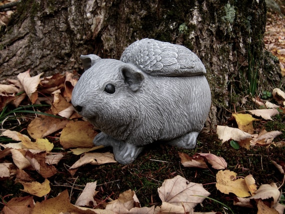 Guinea Pig Angel Statue Concrete Pig Memorial Remembrance - Etsy UK