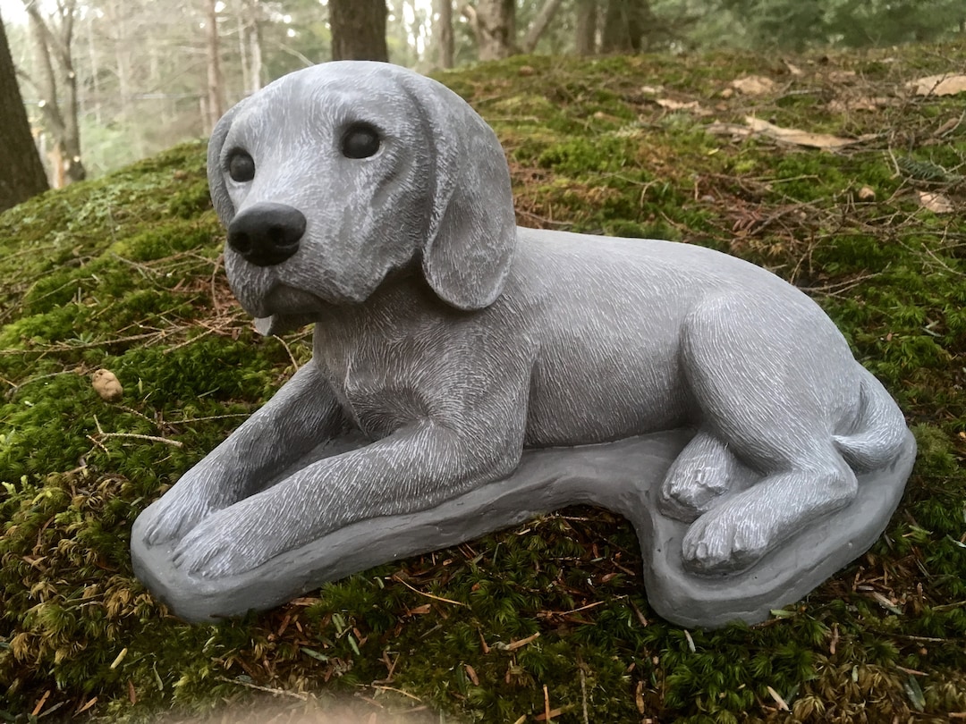 Beagle Statue, Concrete Dog Statues, Garden Decor, Pet Memorial, Garden ...