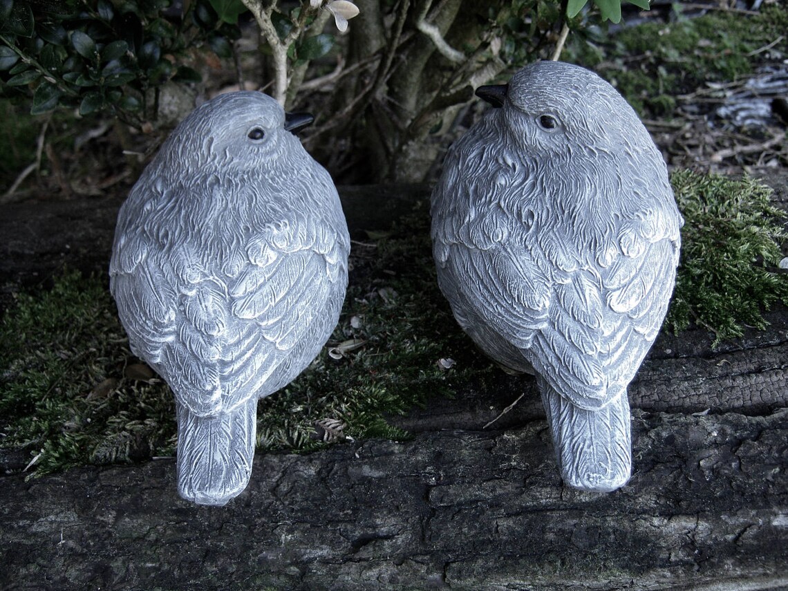 Bird Statues Concrete Birds Birdbath Birds Cement Statues - Etsy
