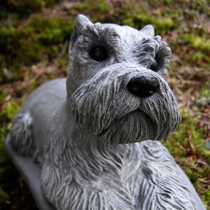 Schnauzer Statue, Schnauzer Dogs, Concrete Dog Statue, Cement Dog ...