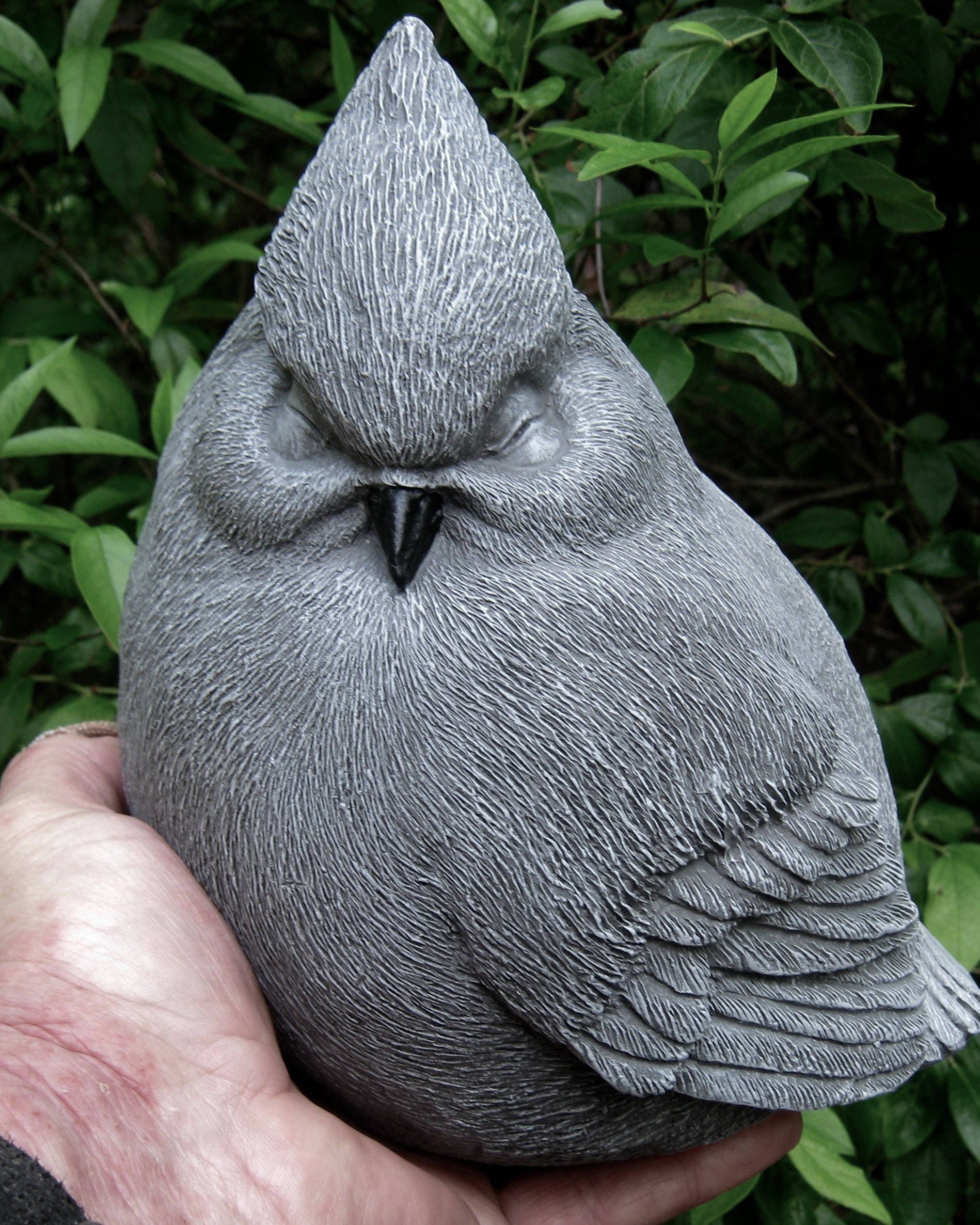 Outdoor Statues Cast Bird Statue Concrete Bird 7.5 in. Grotesque Cast ...