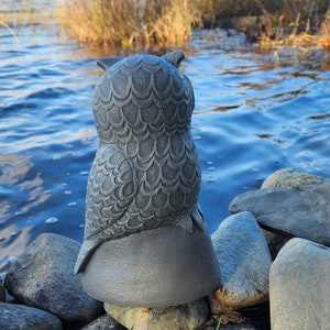 Owl, Concrete Garden Owls, 10 Inches Cement Owl, Owl Figures, Cast ...