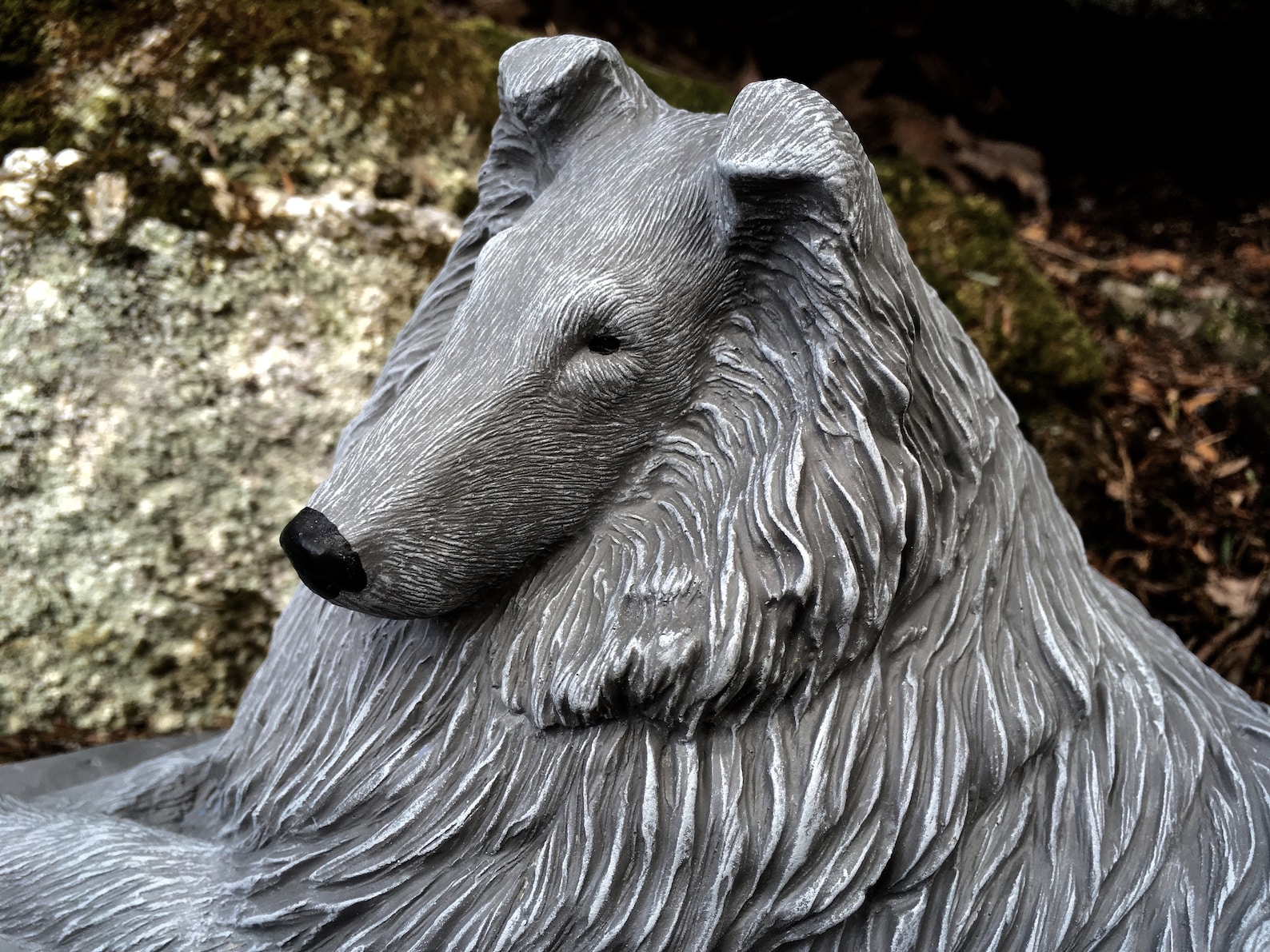 Collie Dog Statue Concrete Collie Figure Collie Dog Pet - Etsy