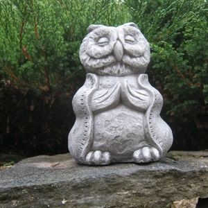 Owl Statue, Buddha Like Owl, Wise Owl Buddha, Meditating Owl Figure ...