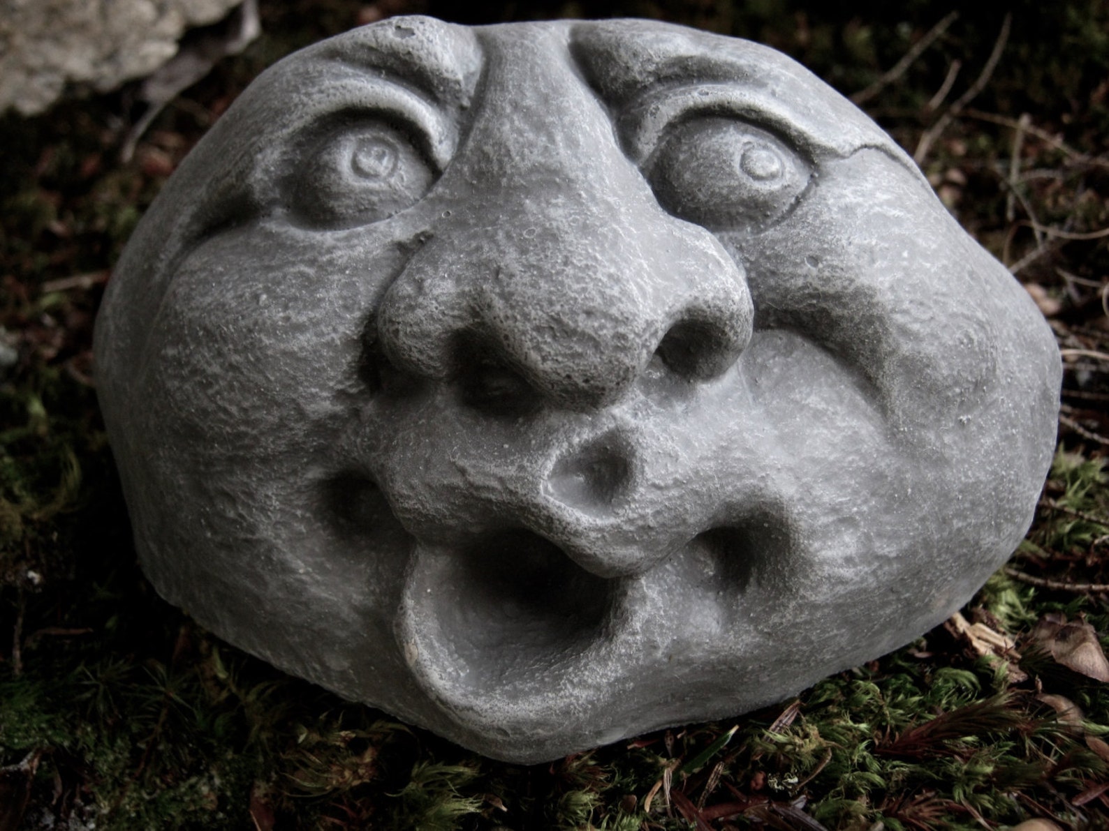 Garden Rock Face Concrete Garden Face Funny Face Rocks With | Etsy UK