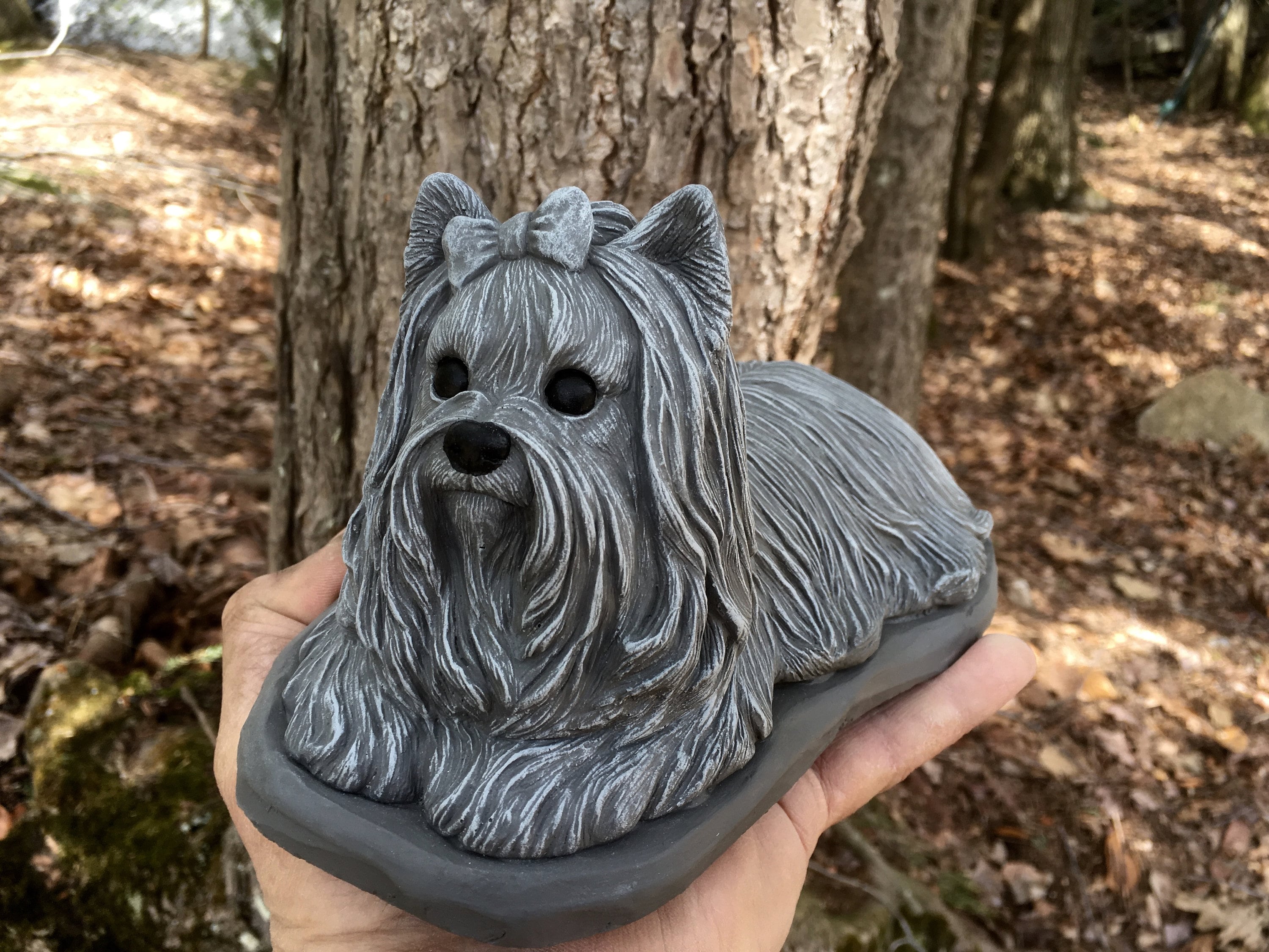 Yorkshire Terrier Statue, Yorkie Statue, Dog Statues, Concrete Yorkie ...