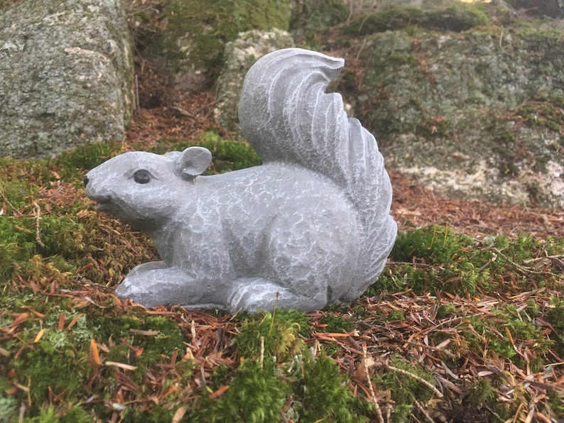 Squirrel Statue, Concrete Squirrels, Concrete Squirrel Figure, Cement ...