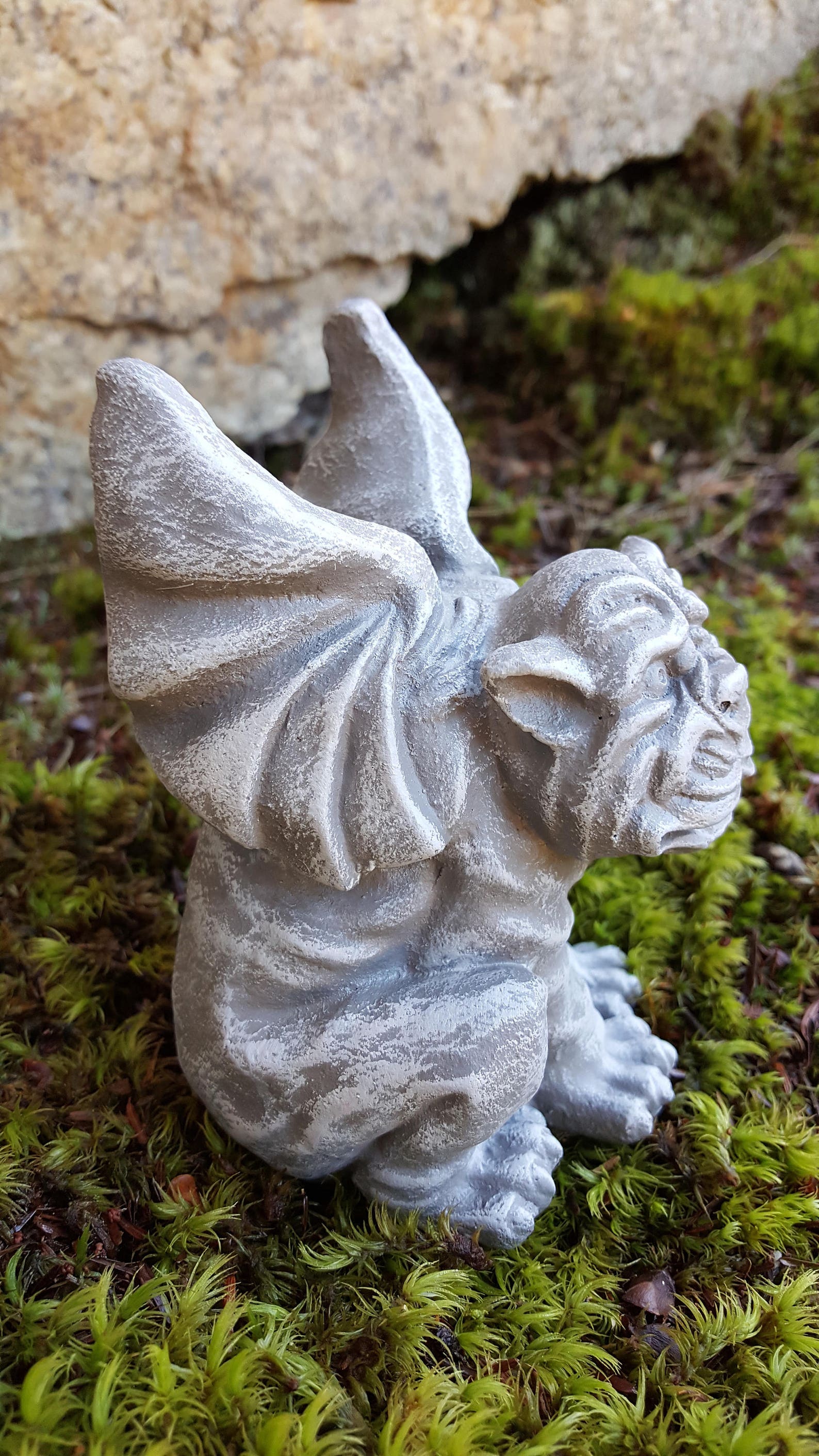 Gargoyle Garden Decor Dog Gargoyle Garden Statue Winged | Etsy