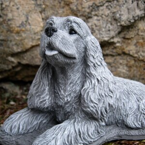 Spaniel Statue, Concrete Spaniel Dog, Cement Statue, Pet Memorial ...