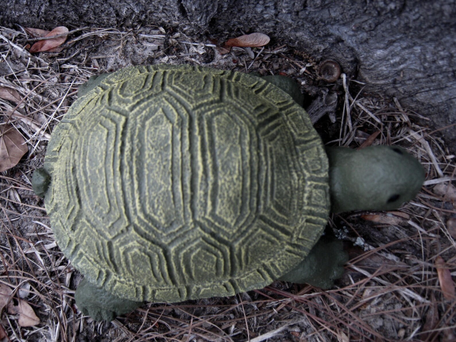 Turtle Statue Stretching, Painted Concrete Garden Figure, Cement Turtle ...