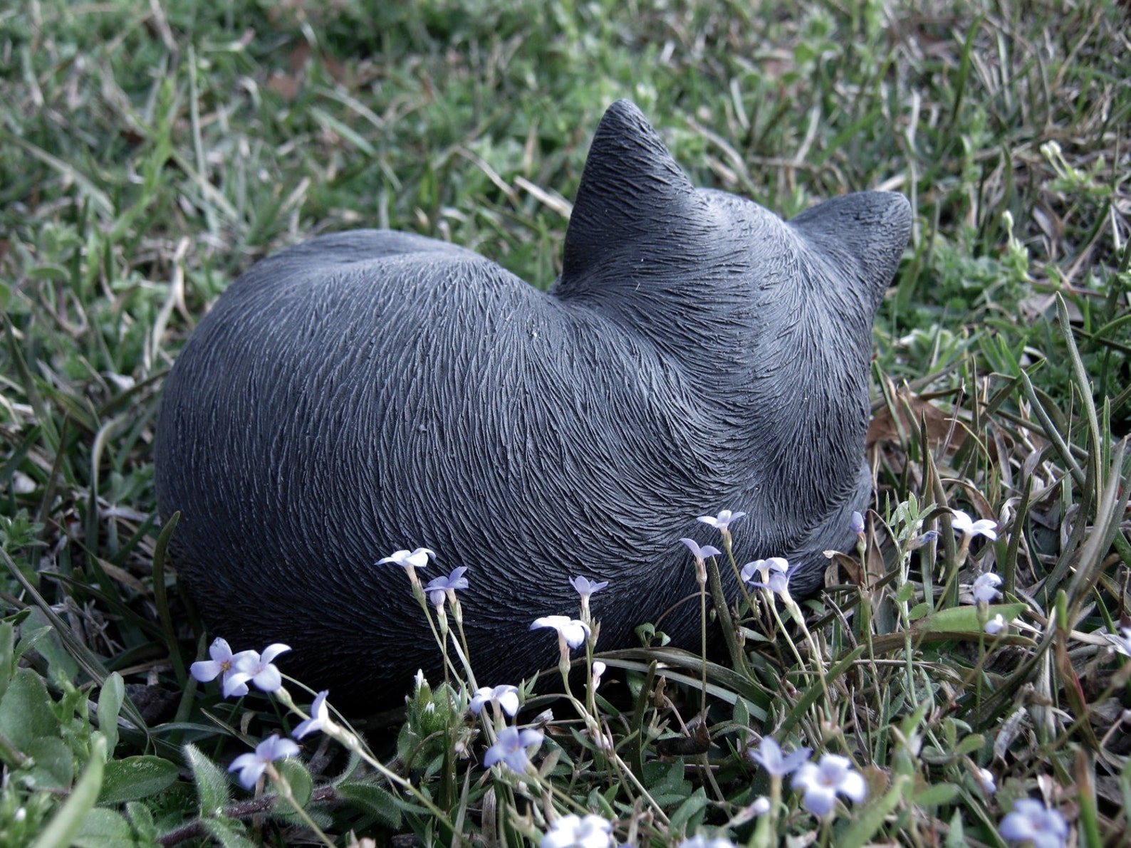 Cat Statue Concrete Cats Sleeping Cat Statues Cement Cat - Etsy
