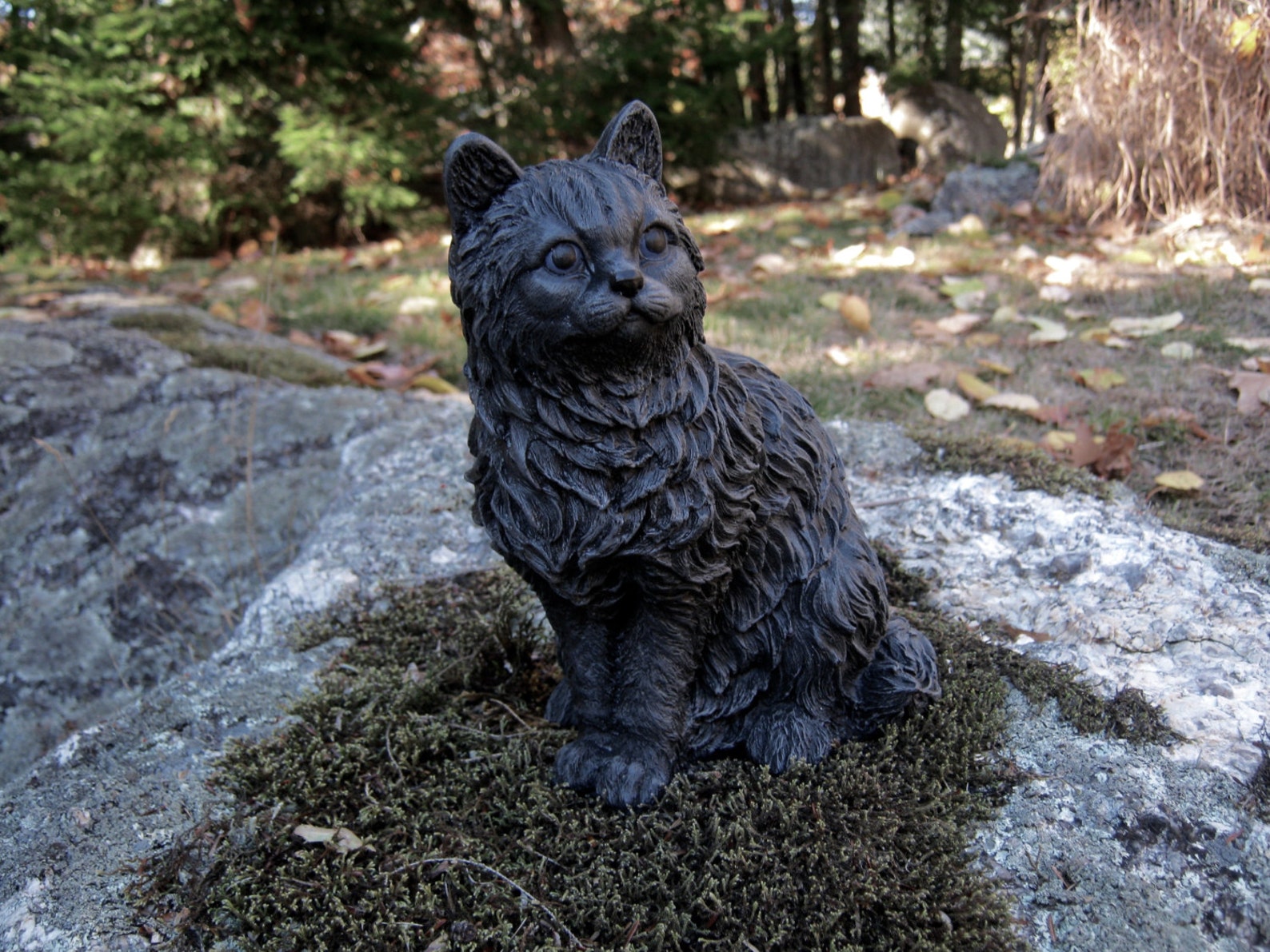 Cat Statue, Concrete Cats, Memorial for Pet Cat, Statues of Cats ...