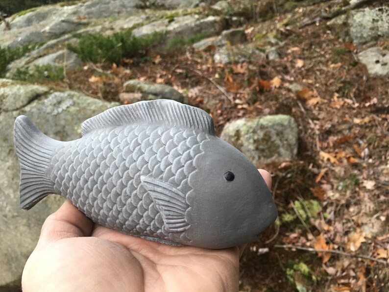 Statue de poisson figure de jardin en béton poisson en - Etsy France