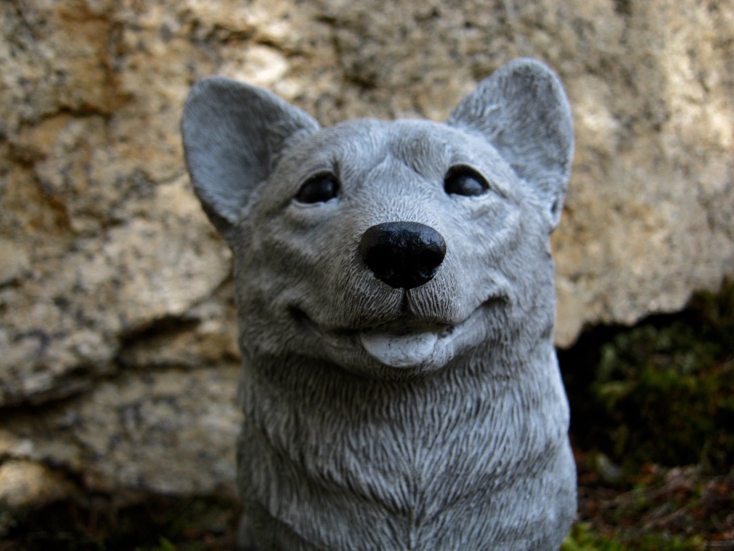 Corgi Statue Concrete Pembroke Welsh Corgi Dog Figure Cement - Etsy