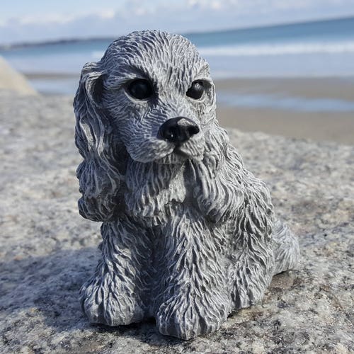 Cocker Spaniel Statue Garden Statue Memorial Dog Statue - Etsy