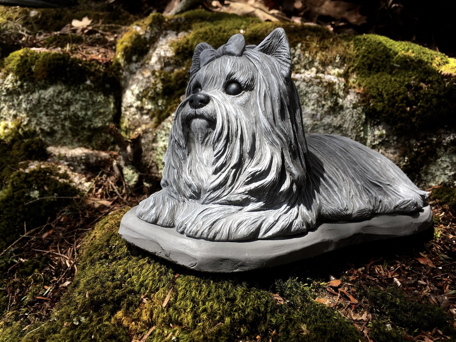 Yorkshire Terrier Statue, Yorkie Statue, Dog Statues, Concrete Yorkie ...