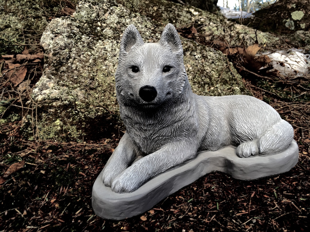 Husky Dog Statue, Concrete Husky Statues, Garden Statues, Pet Memorials ...