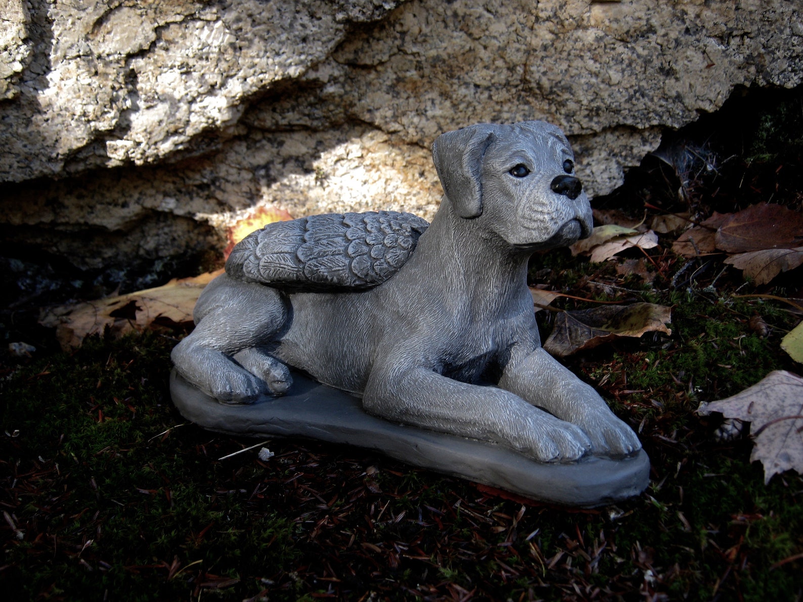 Boxer Statue Concrete Boxer Dog Boxer Dog Angel Dog - Etsy