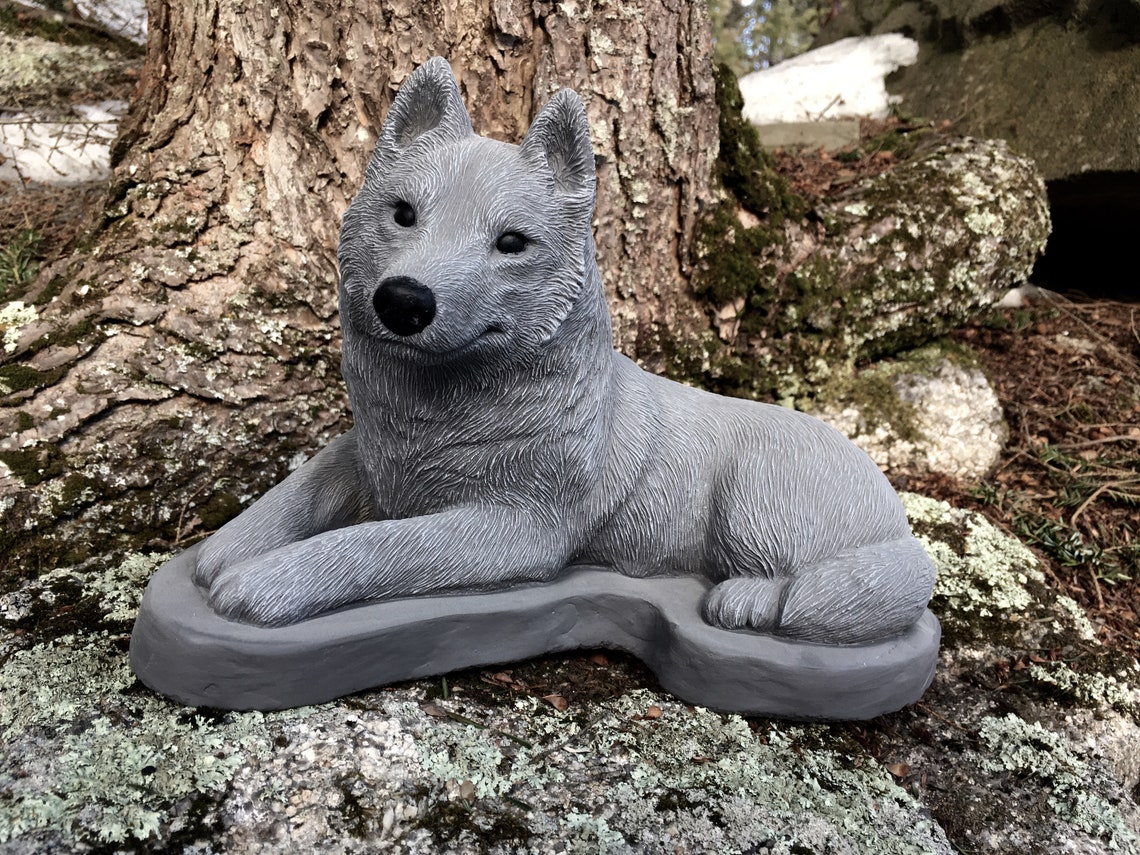 Husky Dog Statue Concrete Husky Statues Garden Statues Pet - Etsy