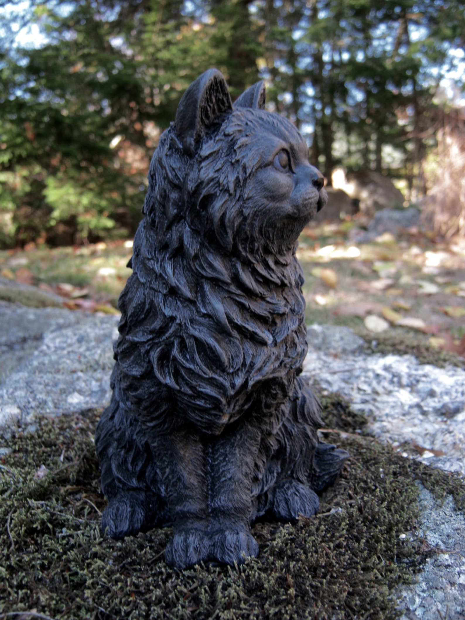 Cat Statue, Concrete Cats, Memorial for Pet Cat, Statues of Cats ...
