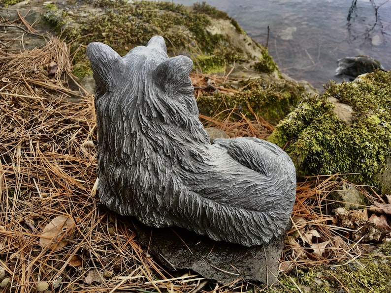 Sheltie Dog Garden Statue Concrete Dog Statues of Sheltie - Etsy