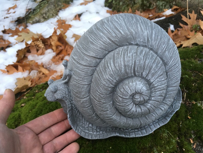 Snail Concrete Statue, Garden Decor, Yard Art Cast in Cement, Large ...
