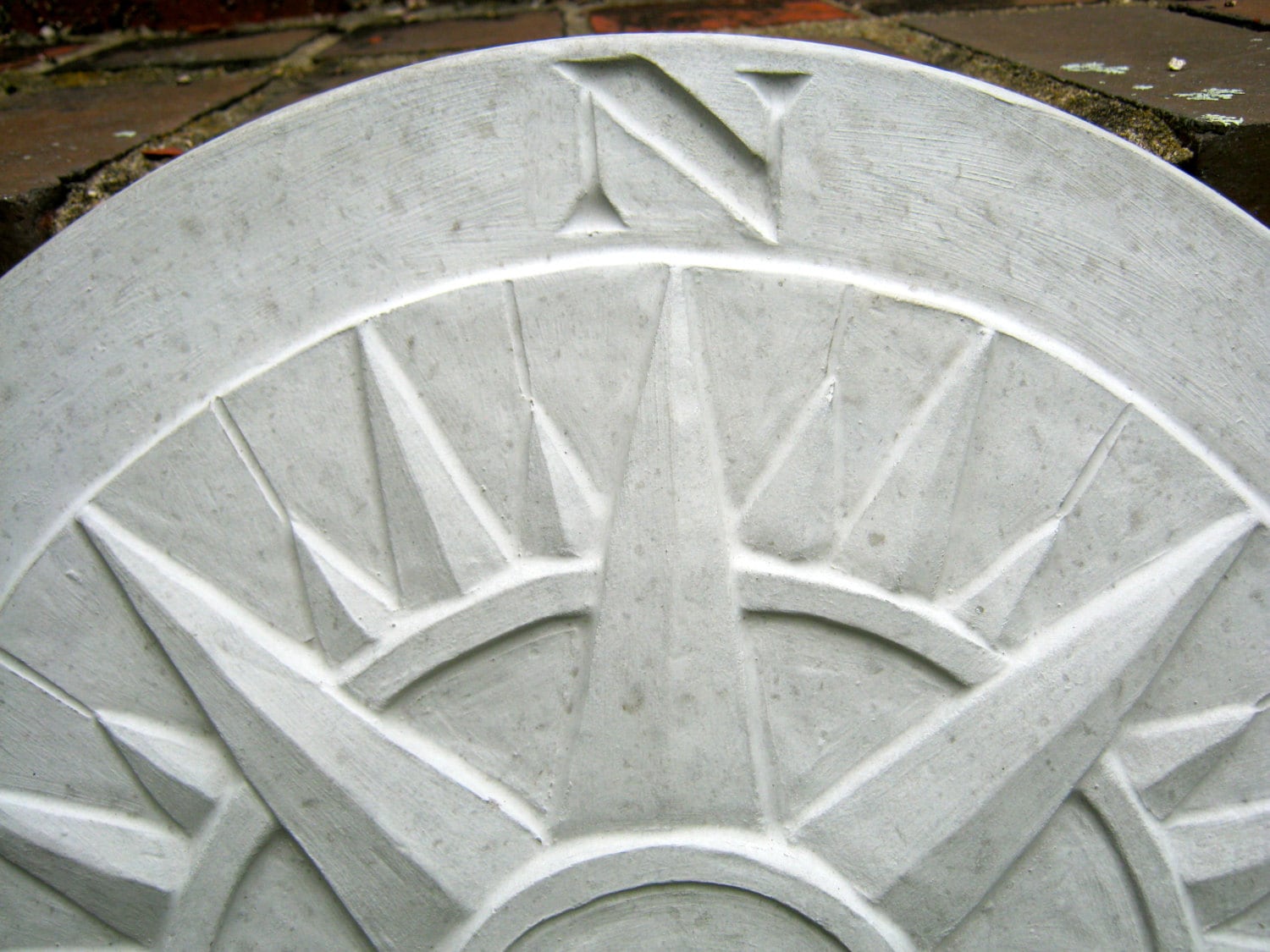 Compass Statue Garden Decor Concrete Garden Plaque Cement - Etsy