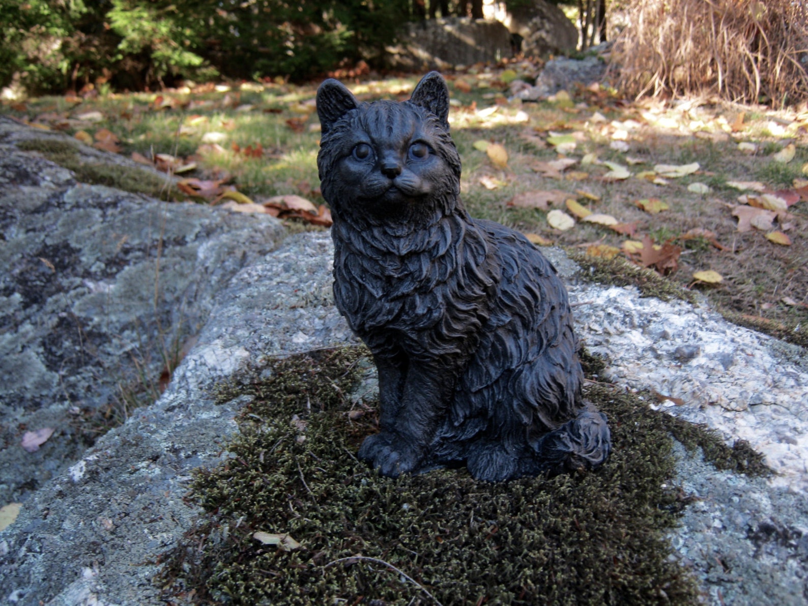 Cat Statue, Concrete Cats, Memorial for Pet Cat, Statues of Cats ...