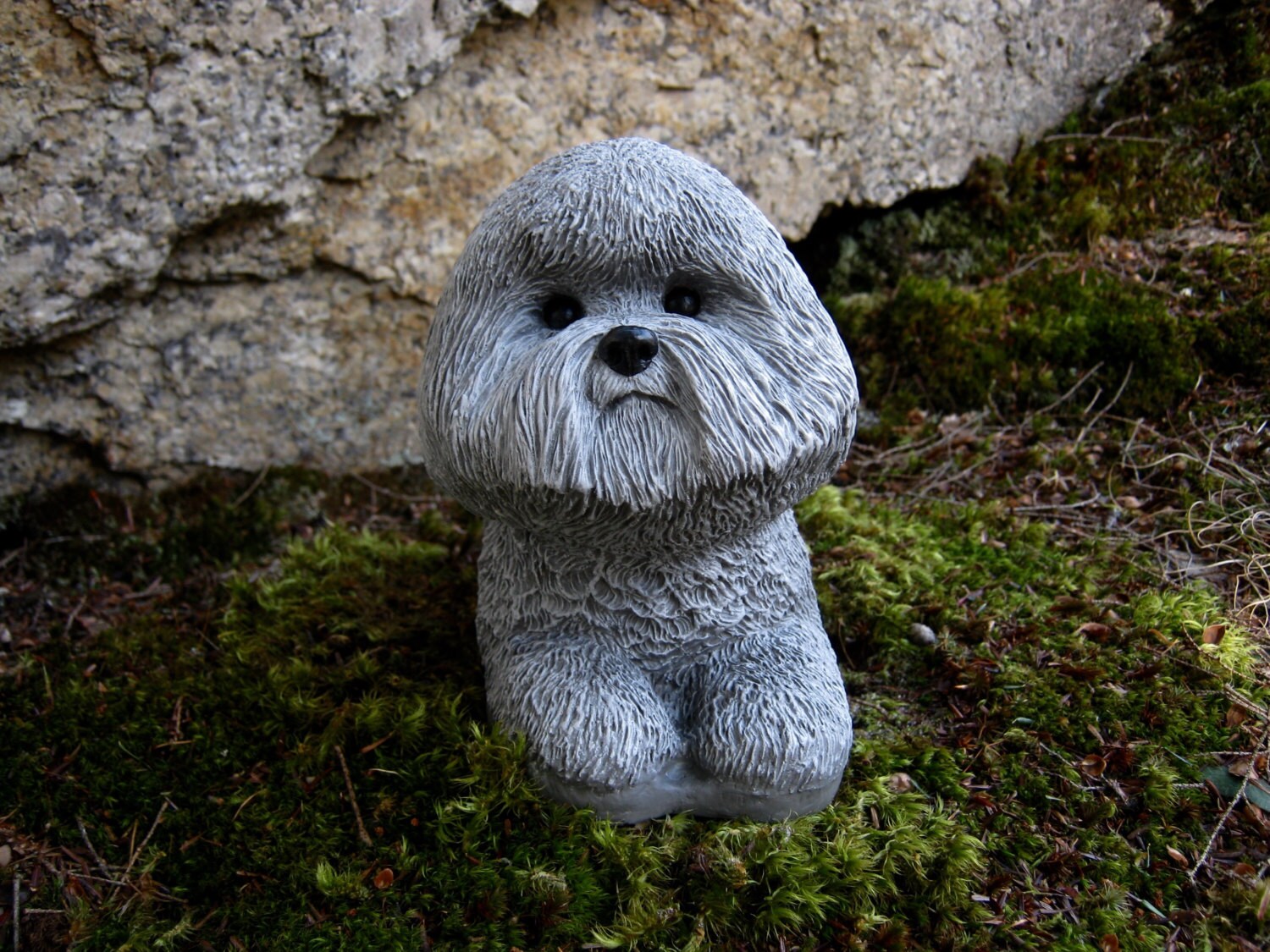 Bichon Frise Statue Dog Statue Bichon Figure Garden - Etsy