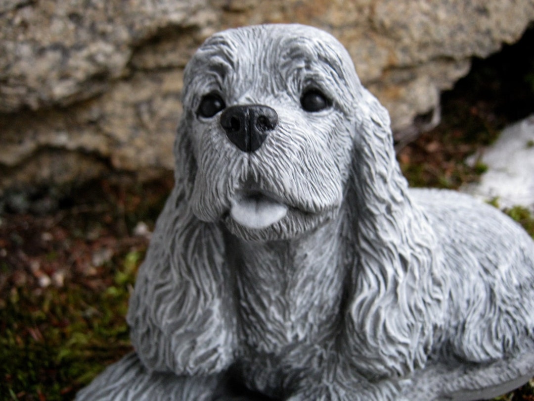 Spaniel Statue, Concrete Spaniel Dog, Cement Statue, Pet Memorial ...