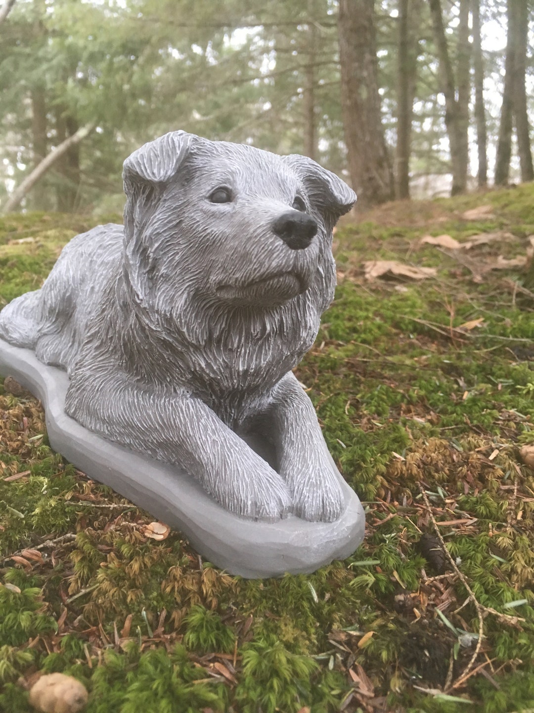 Border Collie Statue, Concrete Dog Statues, Border Collies, Garden ...