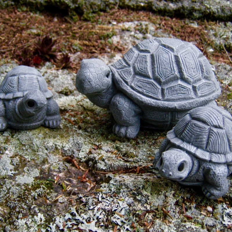 Concrete Stone Turtle - Etsy