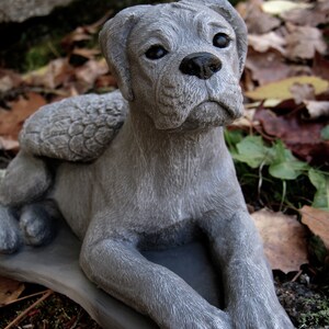 Boxer Statue, Concrete Boxer Dog, Boxer Dog Angel, Dog Statues, Boxer ...