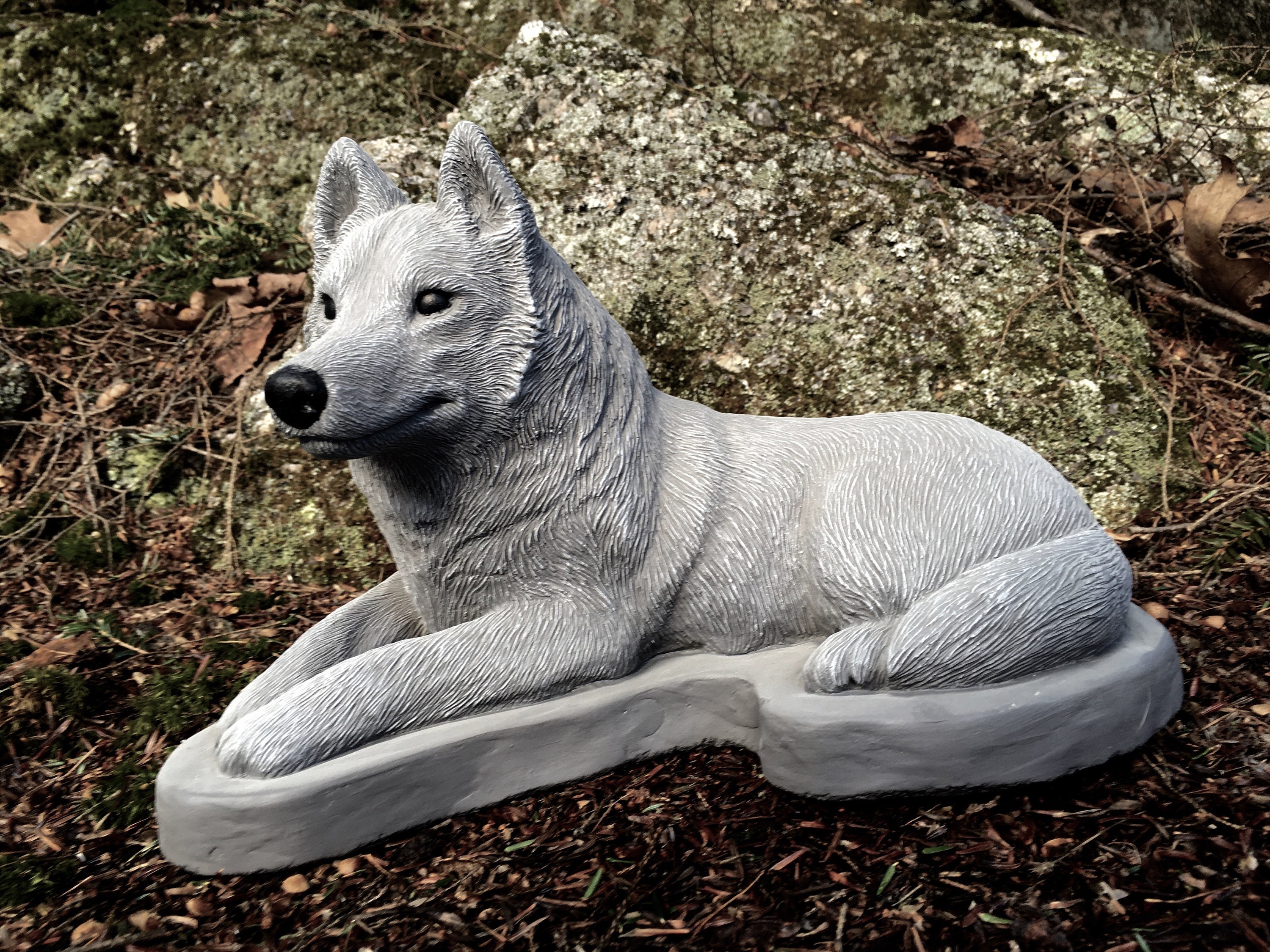Husky Dog Statue Concrete Husky Statues Garden Statues Pet | Etsy