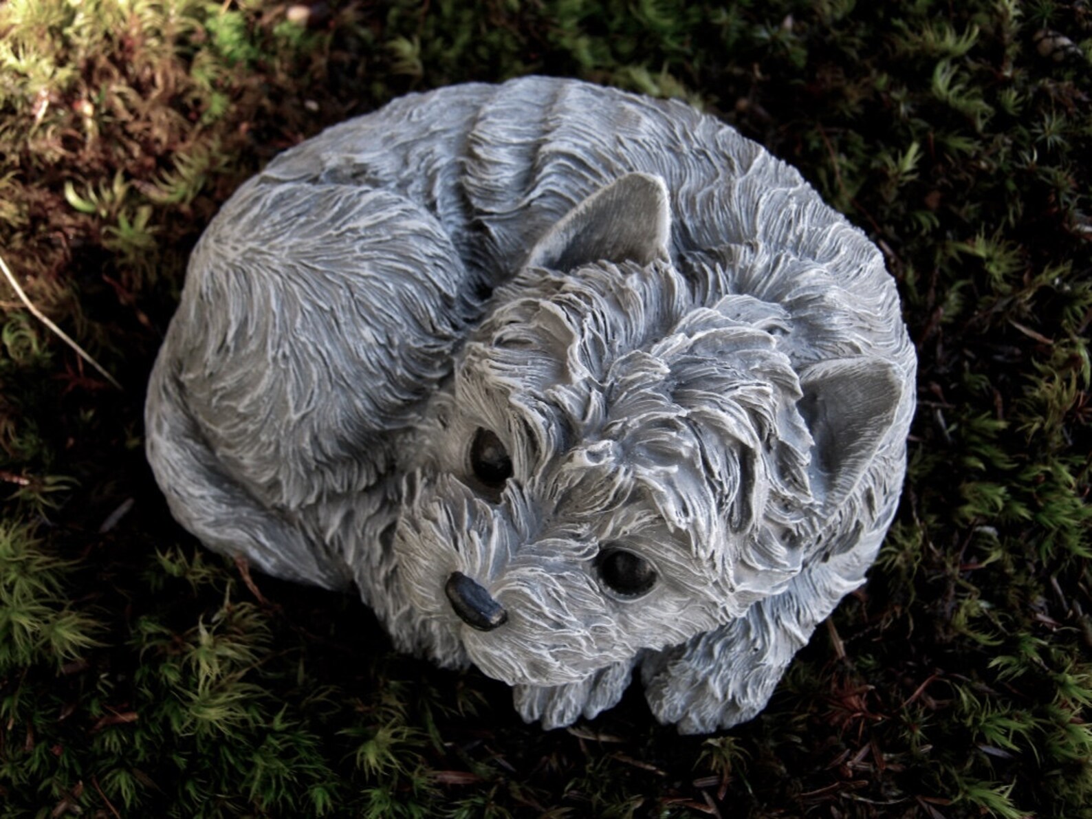 Terrier Dog Statue Concrete Terrier Figure Cement Dog - Etsy