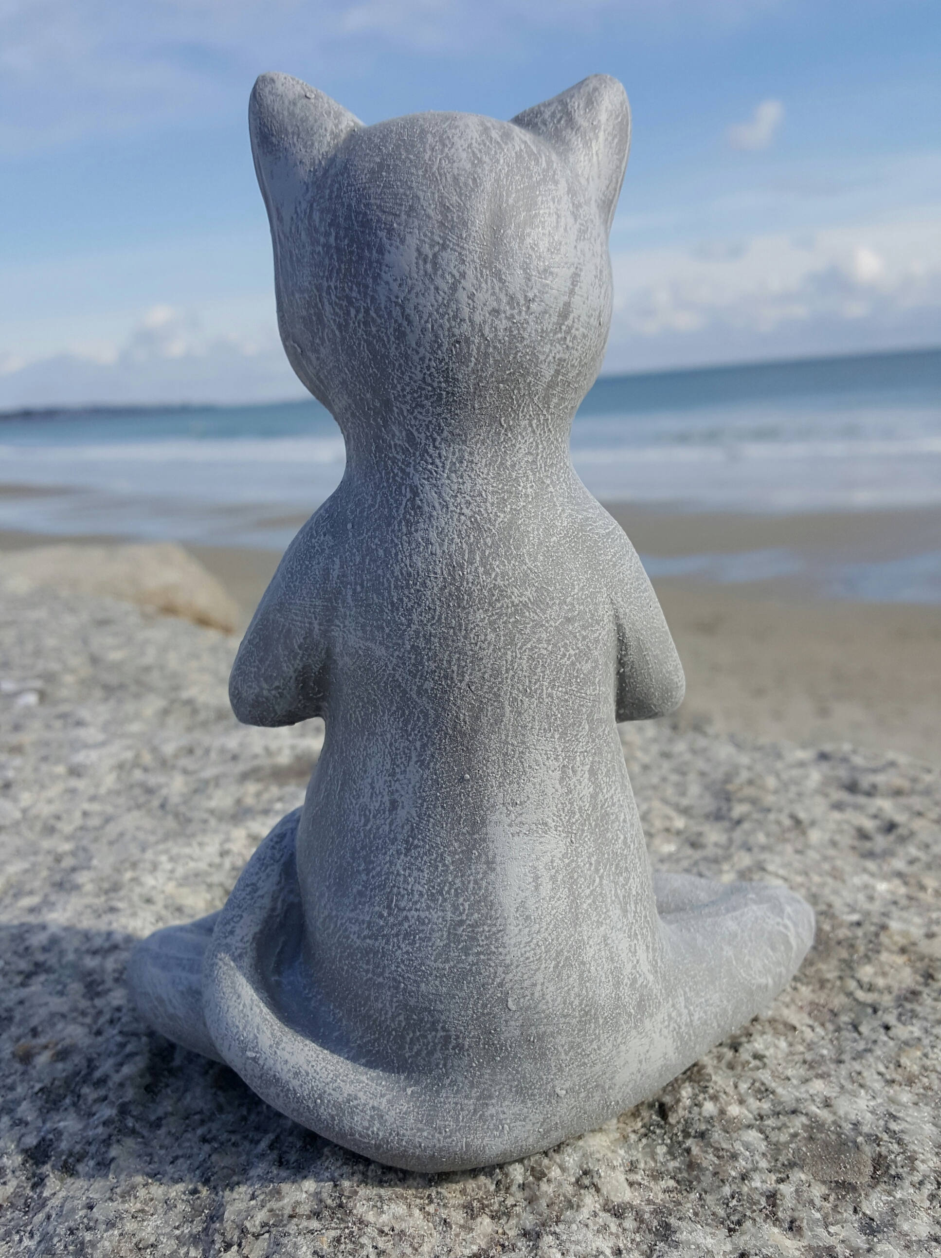 Buddha Cat, Meditating Cat, Yoga Cat Garden Decor, Cat Statue, Prayer ...
