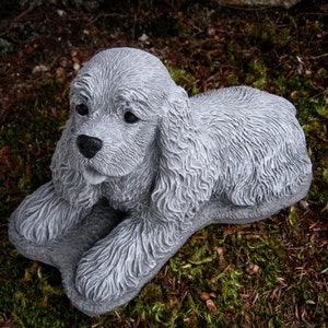 Spaniel Statue, Concrete Spaniel Dog, Cement Statue, Pet Memorial ...