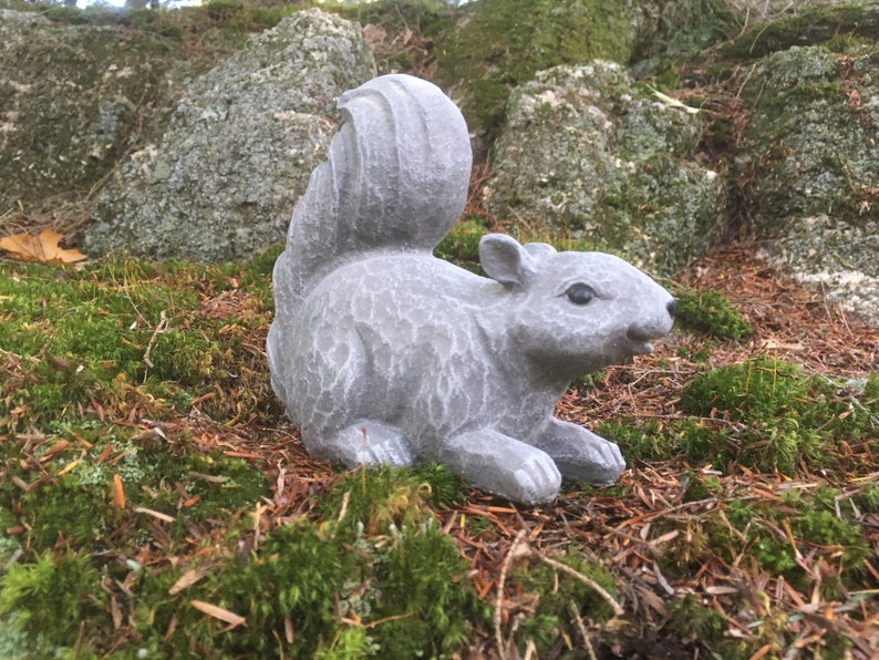 Squirrel Statue, Concrete Squirrels, Concrete Squirrel Figure, Cement ...