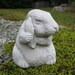 Rabbit Statue, Bunny Rabbit Figurine, Concrete Rabbit Garden Statue ...