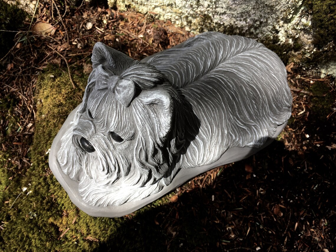 Yorkshire Terrier Statue, Yorkie Statue, Dog Statues, Concrete Yorkie ...